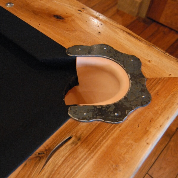 Pocket Leather | Rustic Pool Table | Aspen Rustic Inc. | Custom Built ...